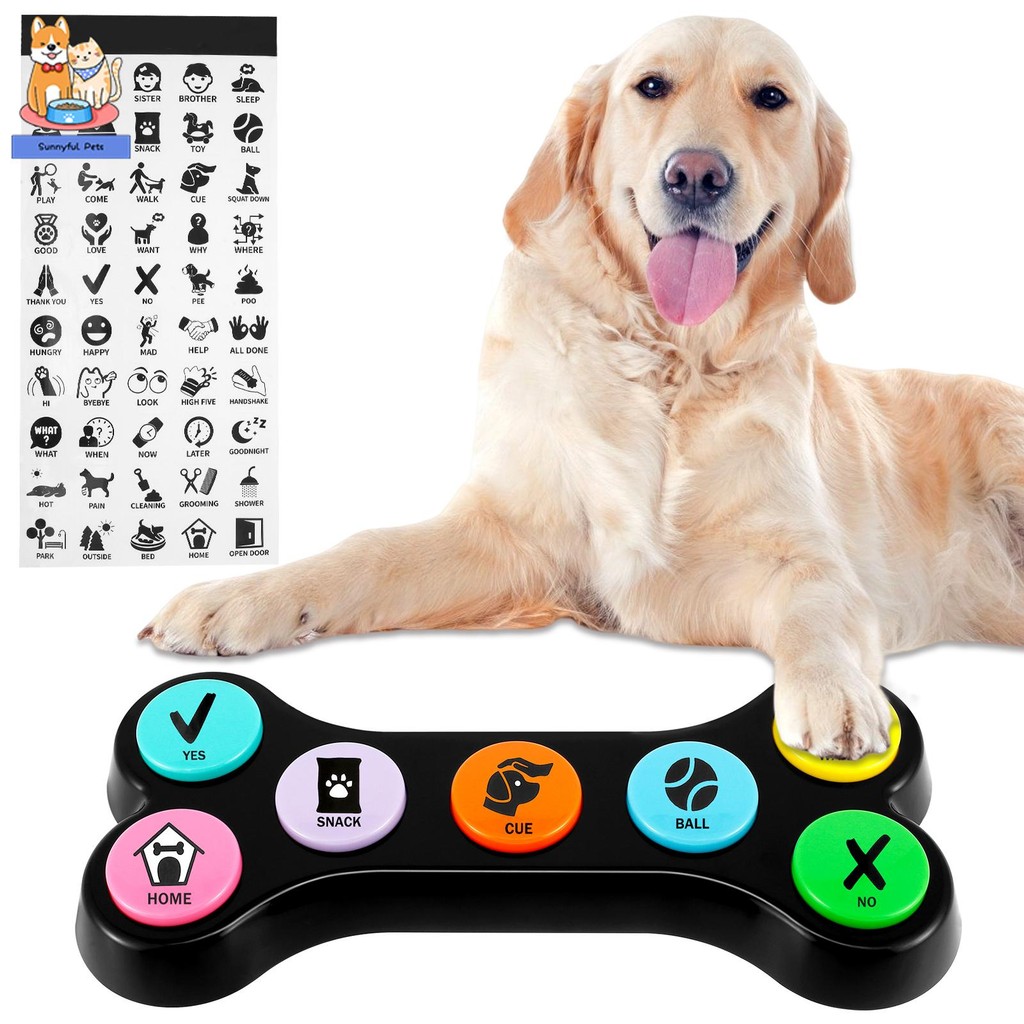 Dog Buttons for Communication Dog Talking Buttons Set Colorful Dog ...