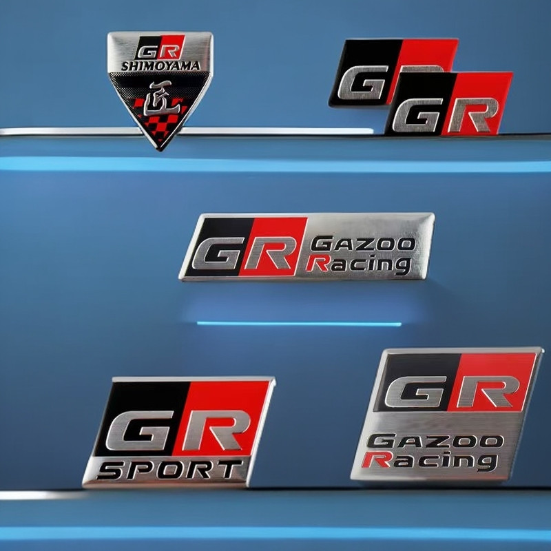For Toyota GR Car Sticker Gazoo Racing Metal Car Logo GR SPORT Car Logo ...