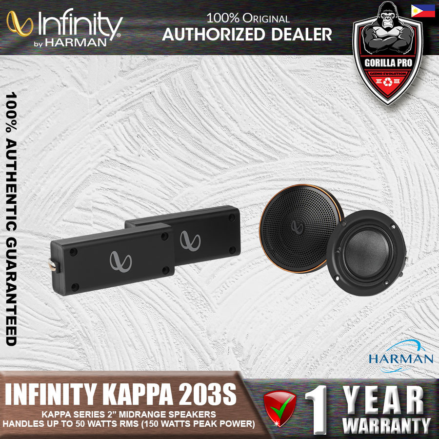 Infinity Kappa 203S 2" Silk Dome Midrange Speakers | 3-Way Component ...
