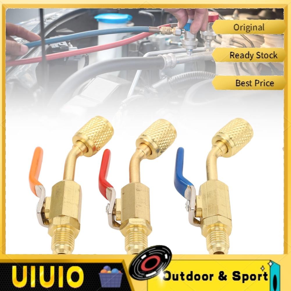 Uiuio Refrigerant Ball Valve Angled Air Conditioner 3PCS for R134A ...