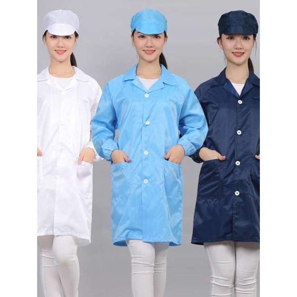 lab gown long sleeve lab coat T anti-static overalls set, gown ...