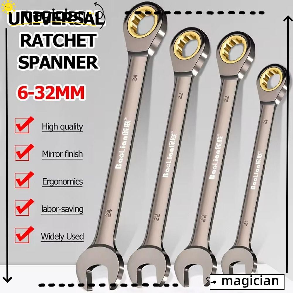 MAG 1Pcs Ratchet Wrench, Hardware Hand Tool Double-ended Open-end Two ...