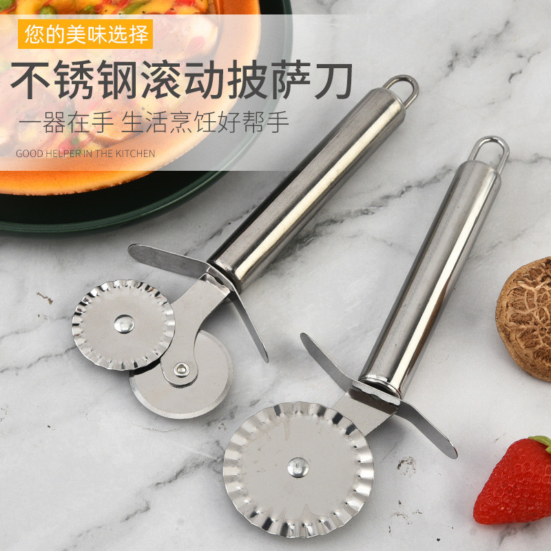 Stainless Steel Pizza Roller Cutter Thin Ice Pizza Special Cutter Pie ...