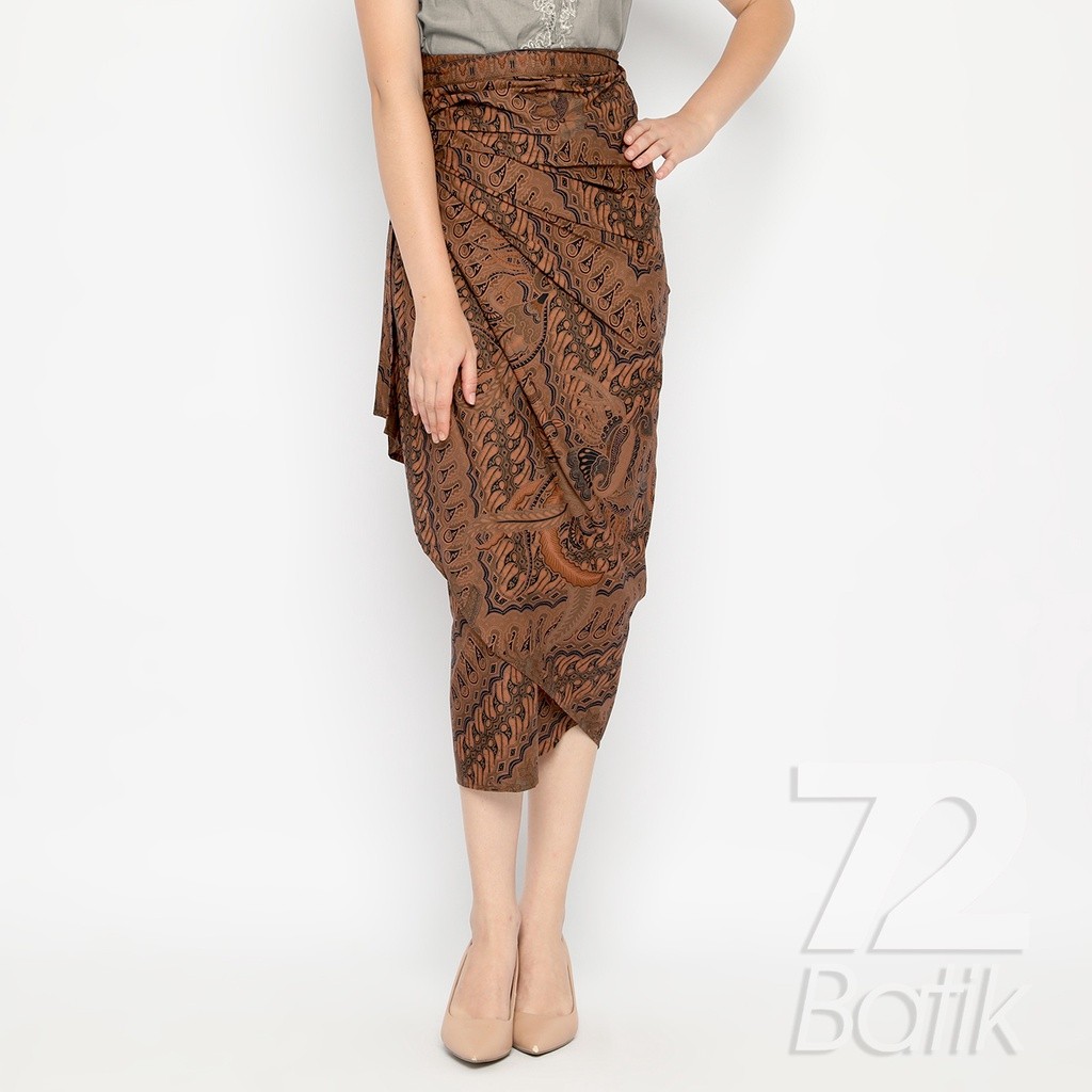 Span BATIK Skirt Women's Modern Instant Kebaya Wrapped Skirt with Motif 725099 Cap 72 - Wrapped ...