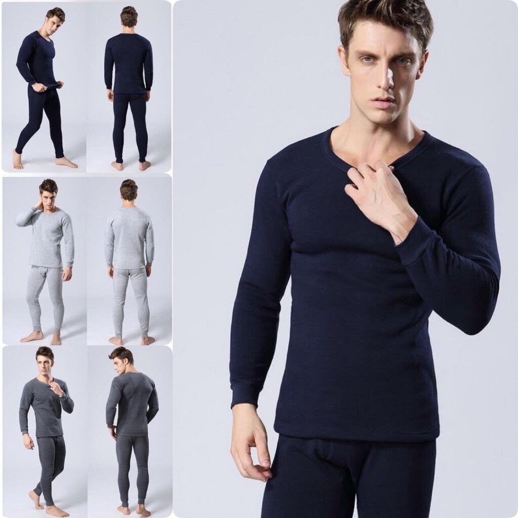 Longjon Heattech Erasable Fleece Shirt+Pants (Men) | Shopee Philippines