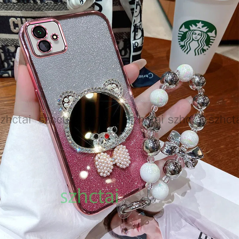 Casing For Samsung A06 A05 A04 A03 A03S A02S Luxury Diamond Bear Ear ...