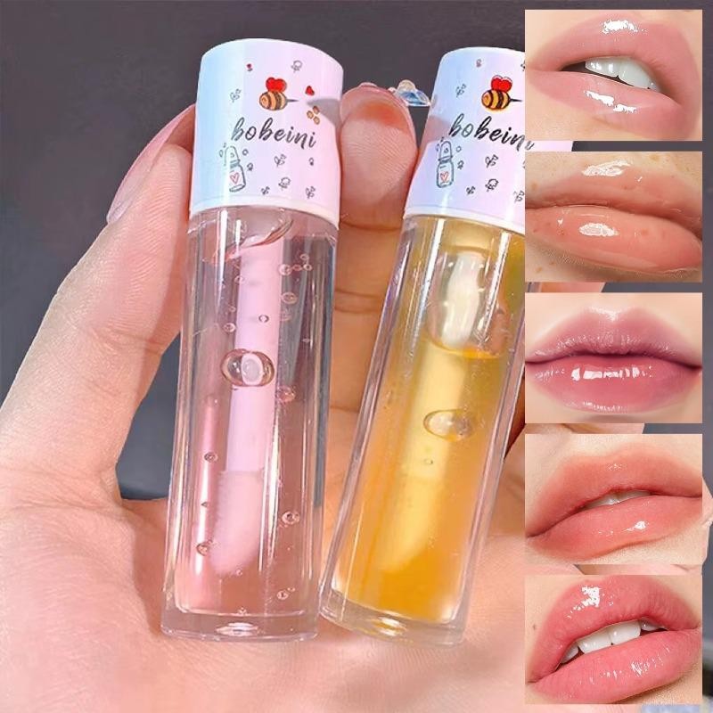 COD Korean cute peach milk honey large brush head lip oil velvet matte ...