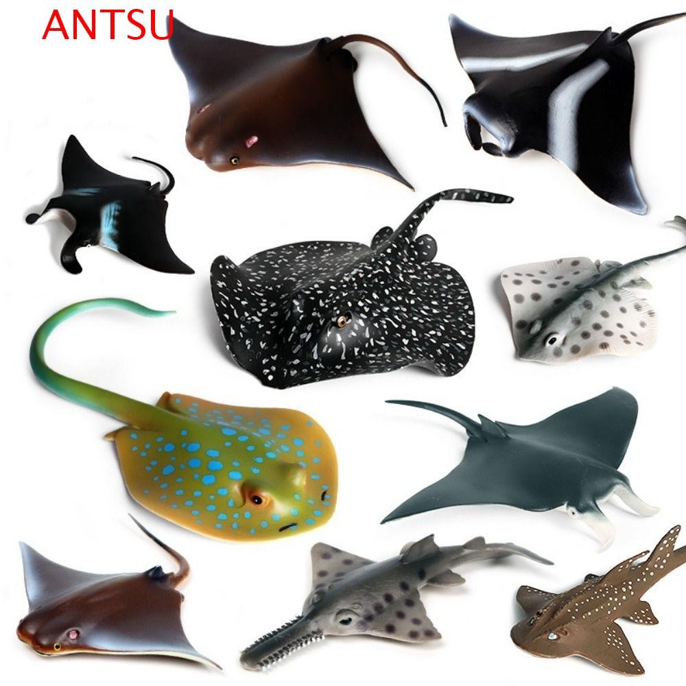 ANTSU Manta Ray Model, Simulation Fish Model Ocean Animal Figures, DIY ...