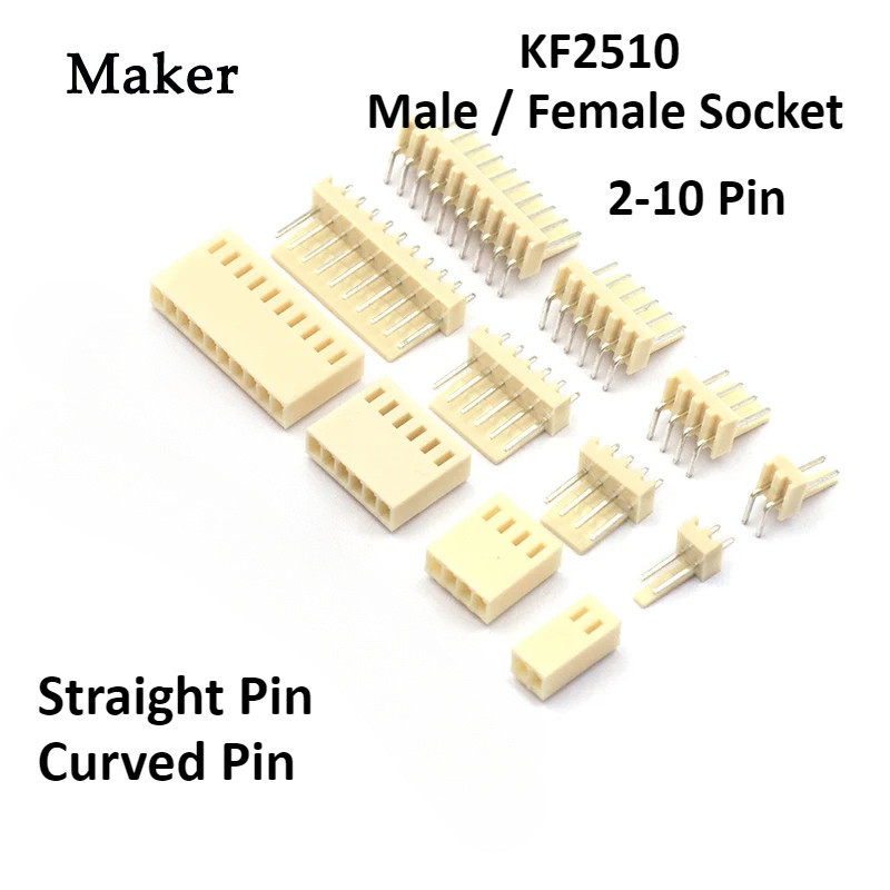 Pitch 2P-10Pin Straight/Curved Male Female Socket Housing Plug KF2510 Pin Header 2510 Crimp ...