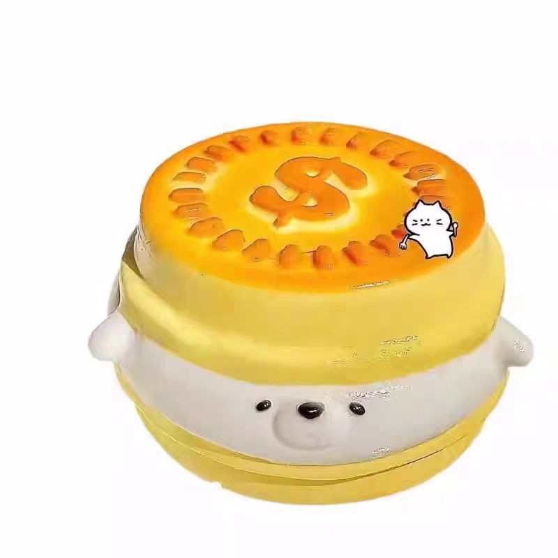 30EJ Dog Super Soft Same Gold Coin Squeezing Toy the Toy Dog Gold Coin ...