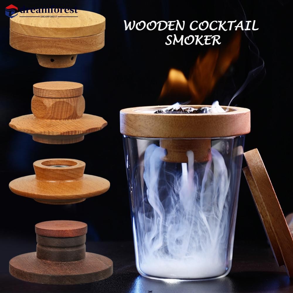 DREAMFOREST Cocktail Smoker Whiskey Wooden Smoked Wood Hood Smoker For ...