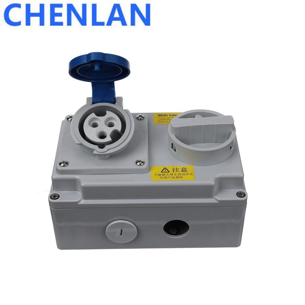 16A3Interlocking Mechanical Socket with Switch2P+E Single Phase220V ...
