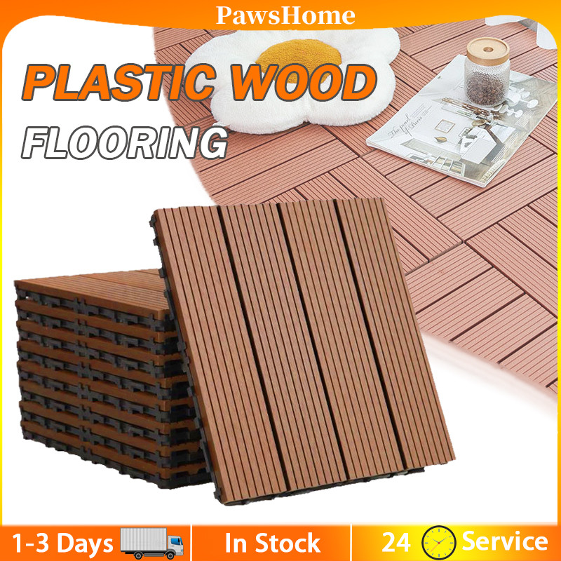 PVC Floor Decking Tiles Indoor Outdoor DIY Interlocking Tiles for Porch ...