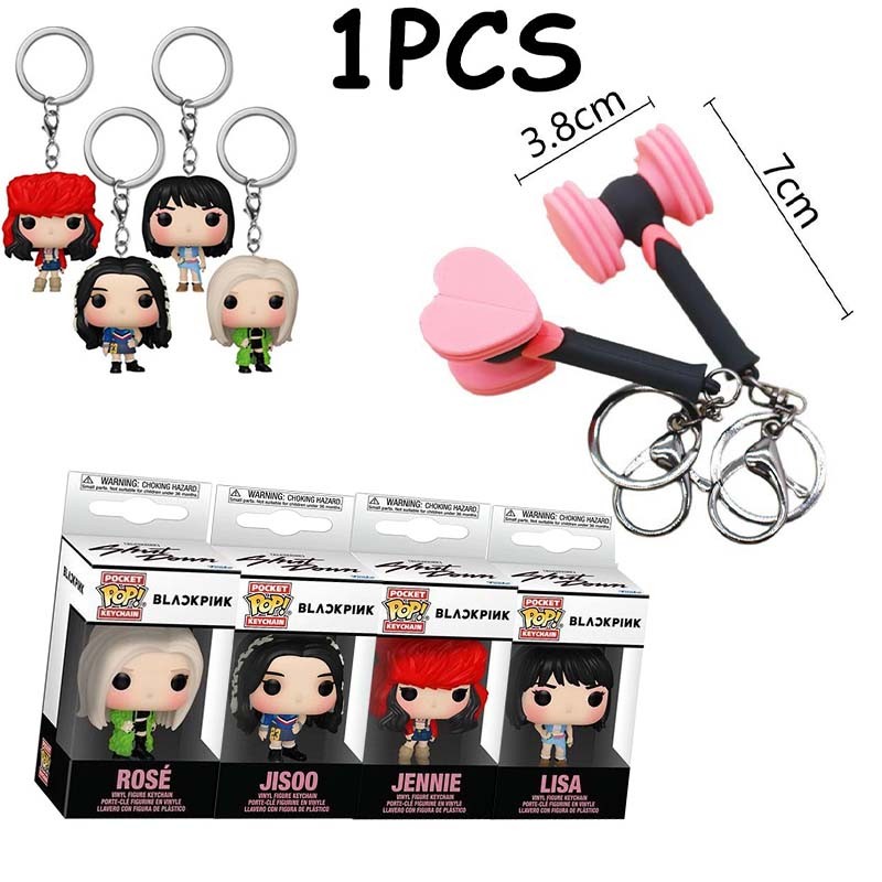 Funko Pop Keychain BLACKPINK 2025 K-Pop Lightstick Rose Lisa Jennie ...