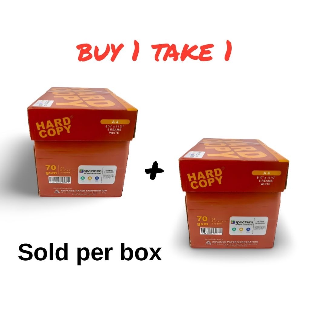 Sold per box: HARD COPY Short A4 Long Bond Paper, Sub20 or 70gsm Coupon ...