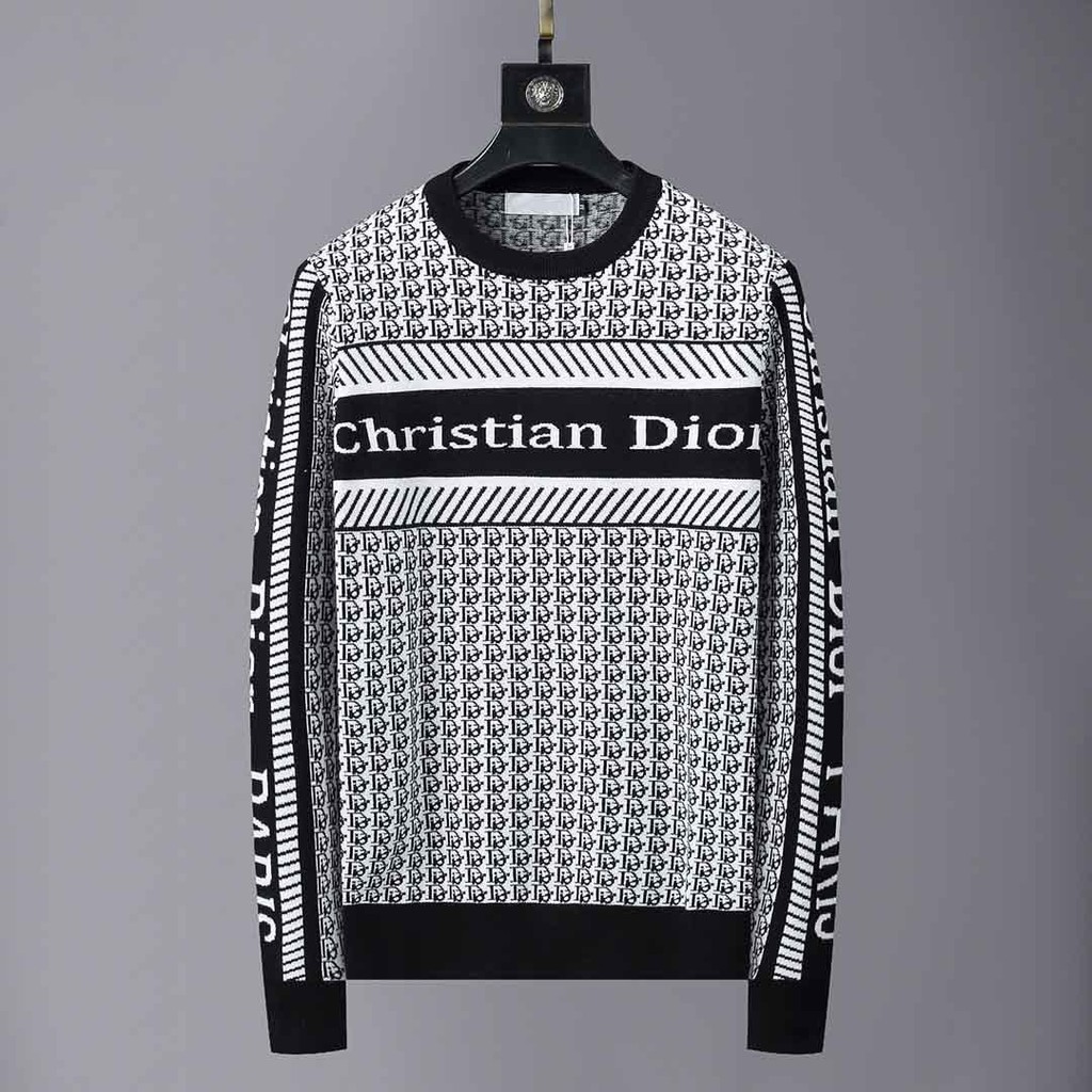 DIOR0910 New Style Fashion Long-Sleeved Sweater Men Casual High-End ...