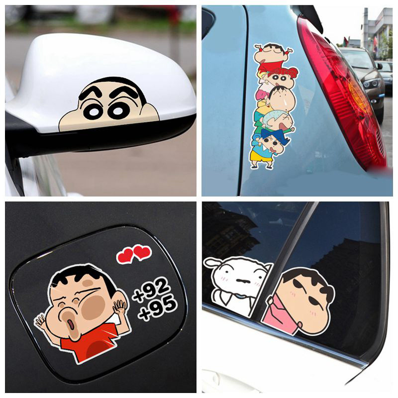 Car Sticker Crayon Shin-Chan Car Sticker Cute Cartoon Peeping Window ...