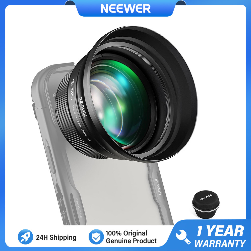 NEEWER LS-59 85mm HD Telephoto Phone Lens with 17mm Thread & Lens Hood ...