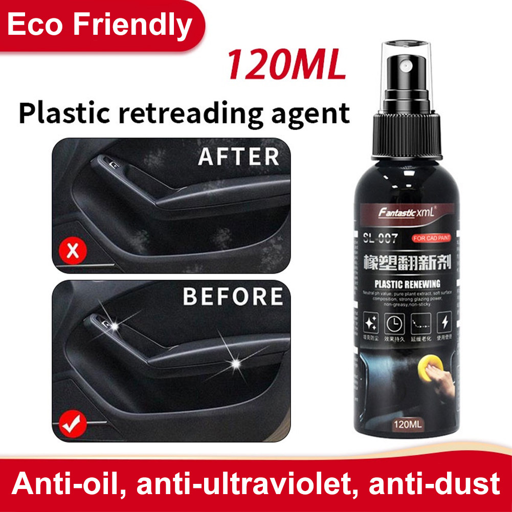 120ml Professional Car Plastic Restorer Back To Black Gloss Cleaning ...