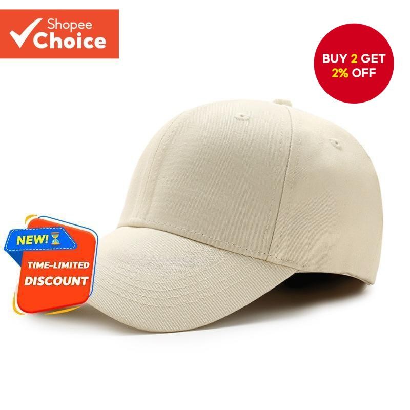 Premium Khaki Baseball Cap Korean Style UV Protection Unisex Hat For ...