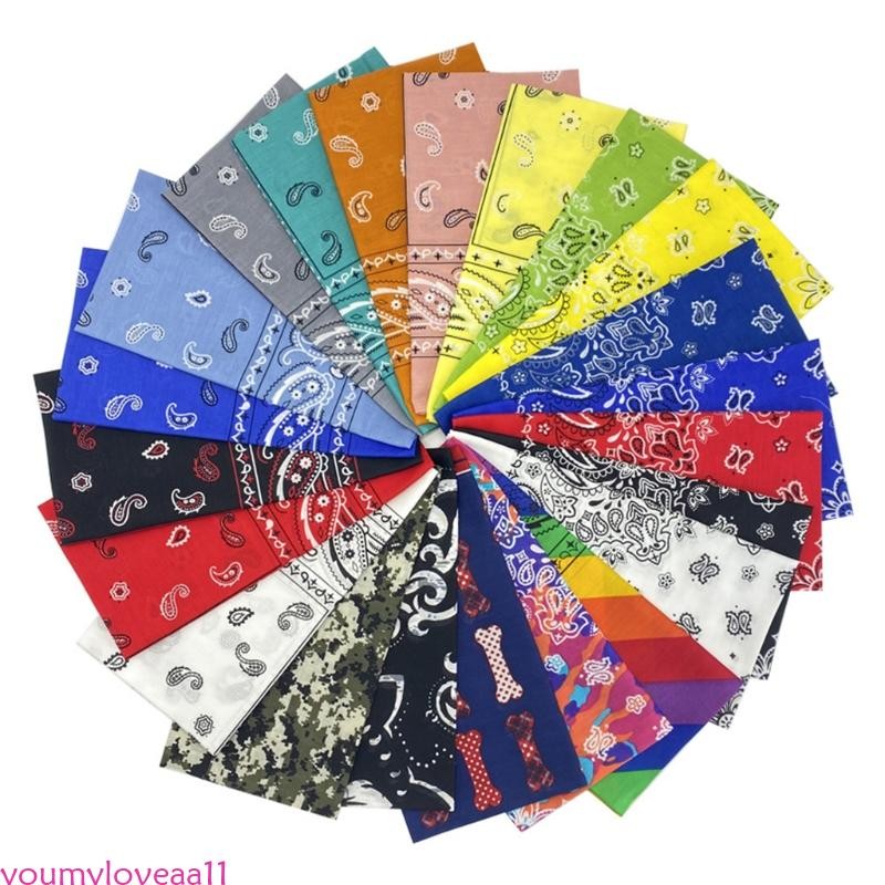 youmyloveaa Bohemian Bandana Hair Band Multicolor Paisley Floral Print ...