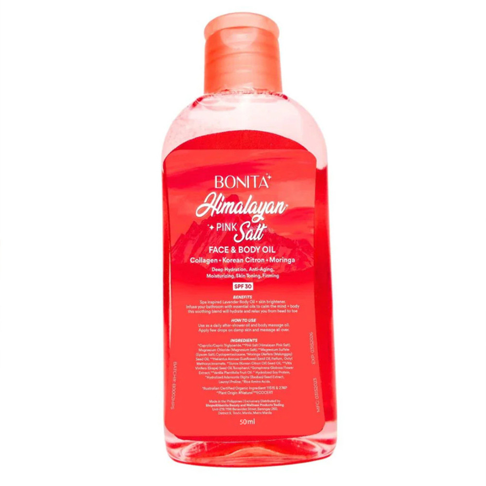 BONITA Himalayan Pink Salt Body Oil 50ml | Shopee Philippines