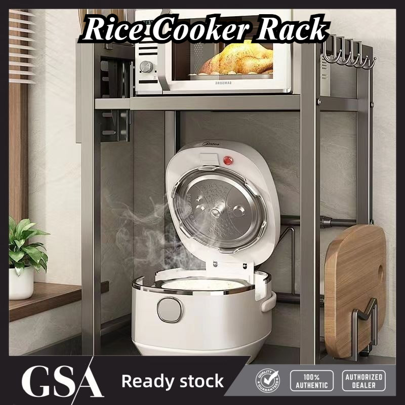 Adjustable Rice Cooker Shelf Heavy Duty Carbon Steel Kitchen Organizer ...