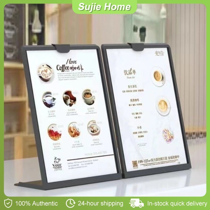 Display BillBoard A4 Acrylic Menu Price Sign Display Board Menu Stand ...