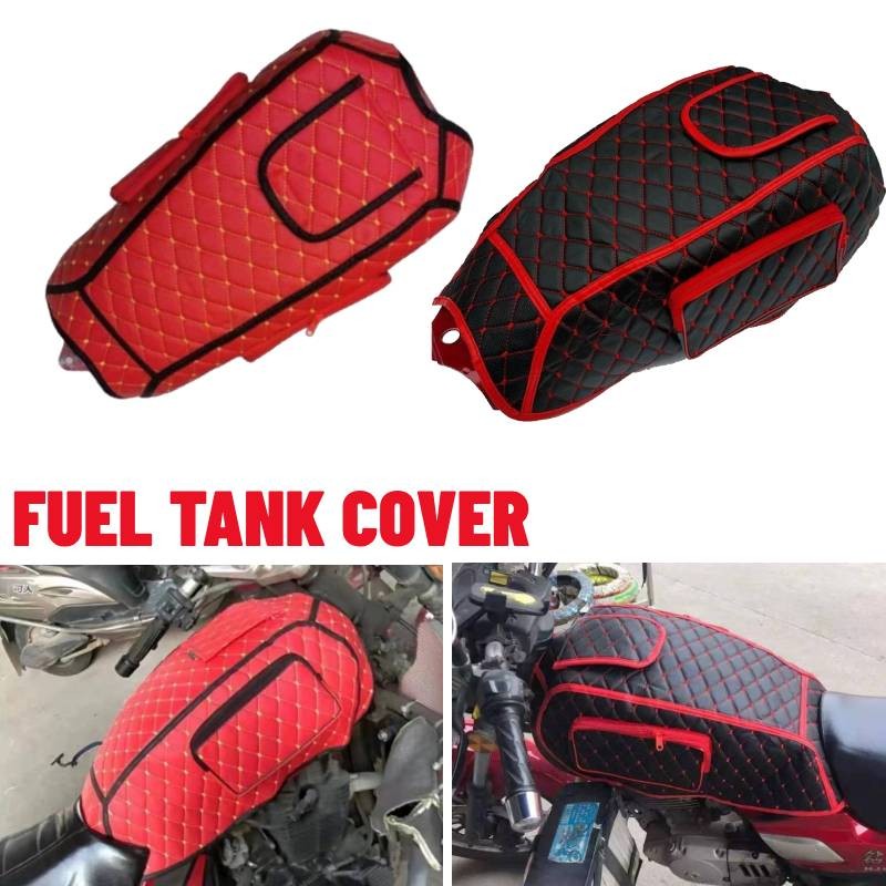 Universal Motorcycle Fuel Tank Cover Waterproof Leather Fuel Tank ...