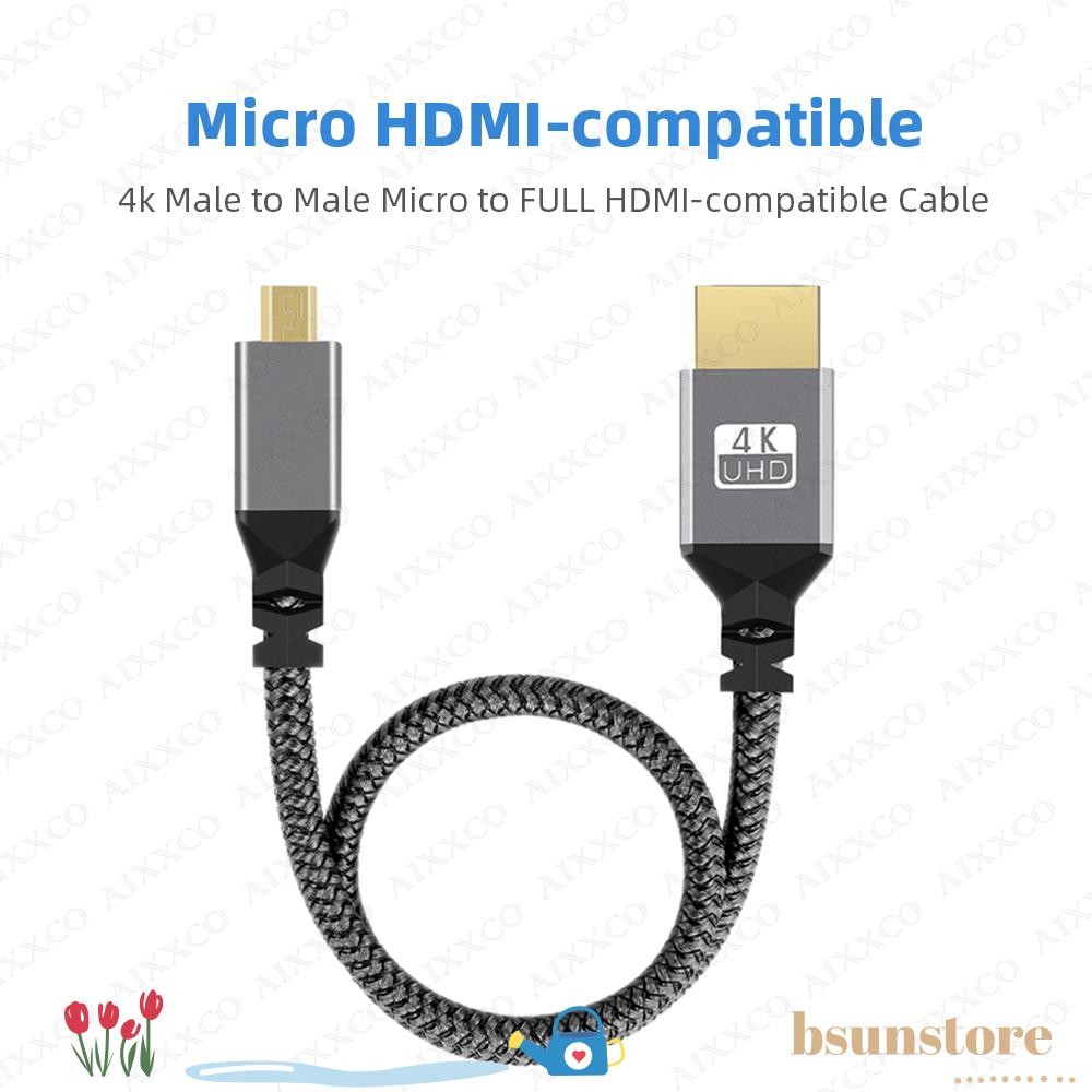 BSUNSTORE D-type HDMI Cable, Micro HDMI To HDMI Braided thread body ...