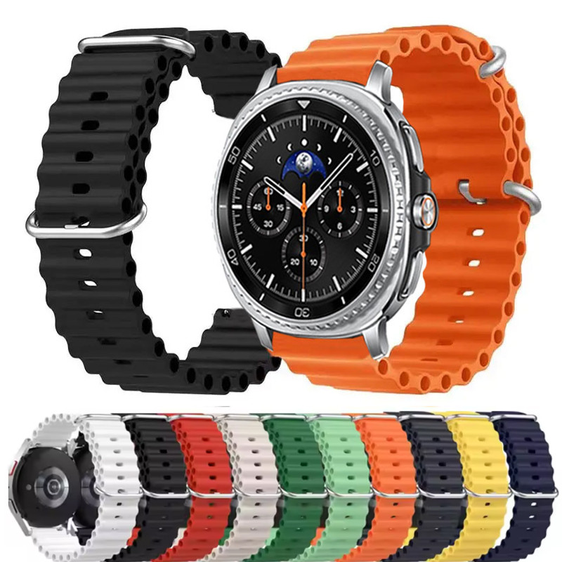 Ocean Silicone Strap For Samsung Galaxy Watch 8 40mm 44mm/8Classic 46mm ...