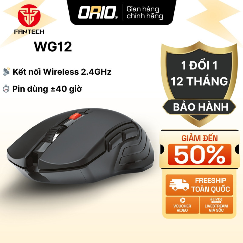 ORIO Fantech Raigor III WG12 Wireless Gaming Mouse – Wireless 2.4GHz ...