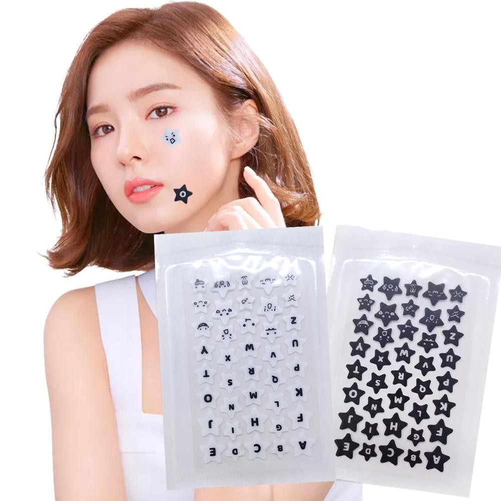40pcs/set Alphabet Acne Stickers Hydrocolloid Invisible Acne Care ...