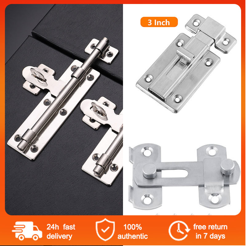 [Ready Stock] 3/4/6inches Stainless Steel Safety Hasp Lock for Double ...