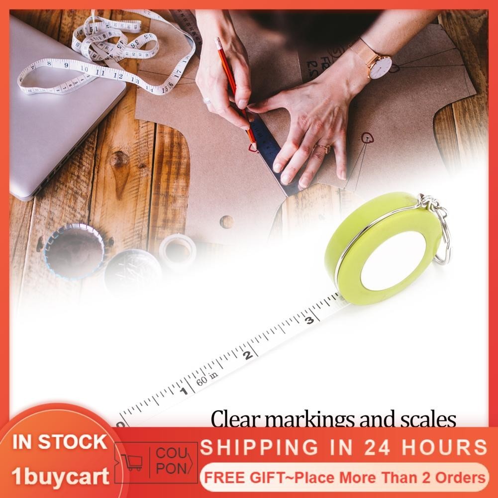 1buycart Sewing Tape Measure Plastic Keychain Shape Soft 150 cm ...