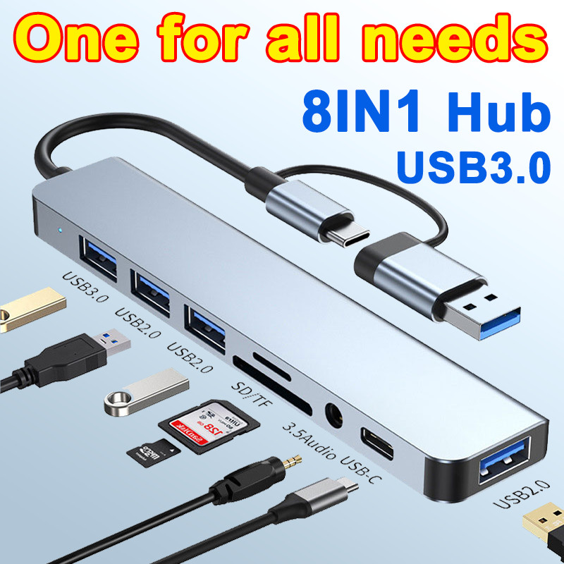 BENOSEM USB Hub Multiport Converter Tablet Type-C OTG Adaptor Card ...