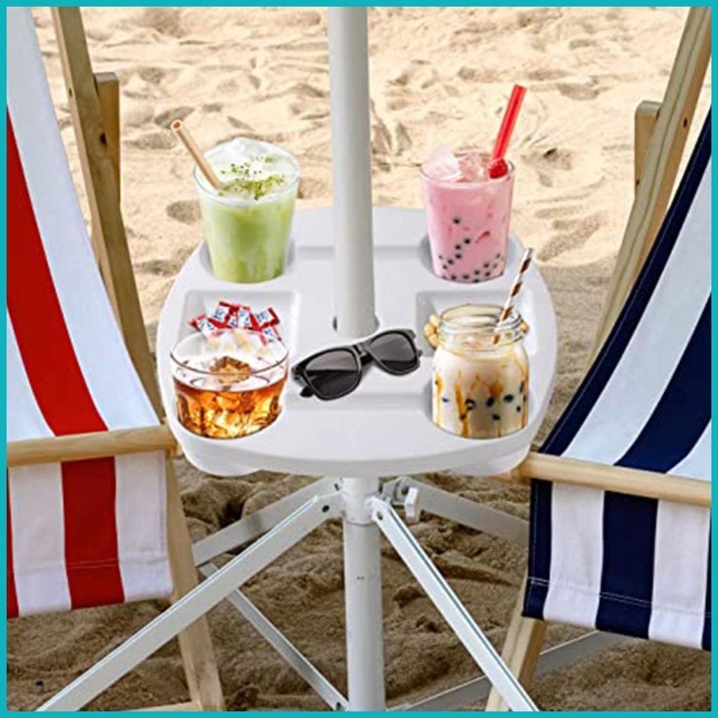 Umbrella Table Tray Adjustable Umbrella Table with Umbrella Hole Pool ...