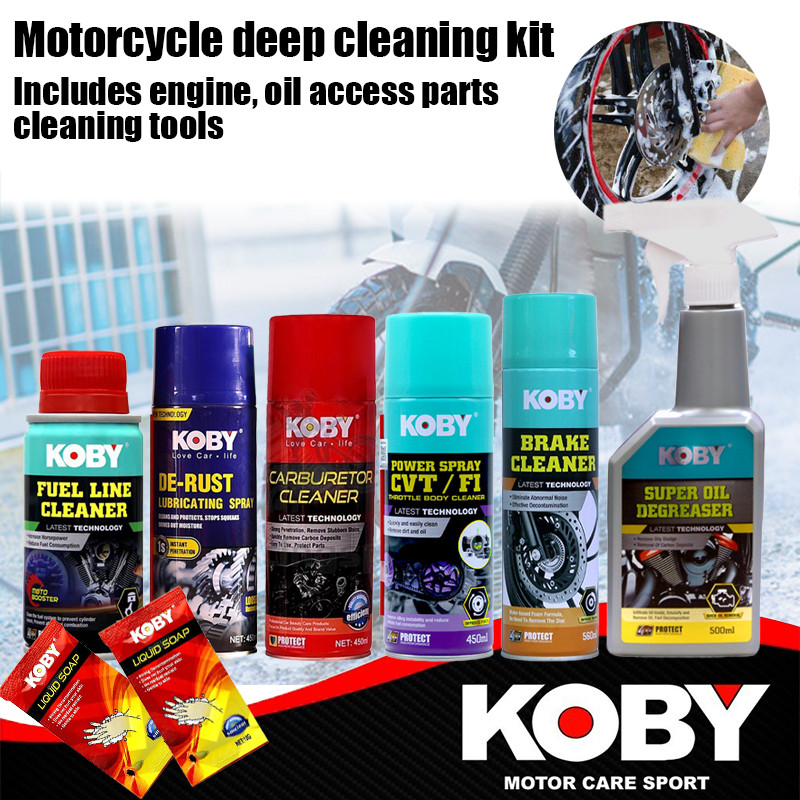 Motorcycle KOBY deep cleaning kit :motor engine& oil access parts,etc ...