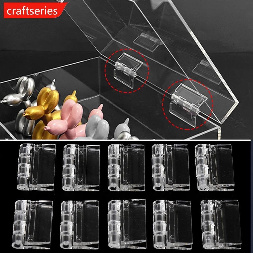 CRAFTSERIES 10Pcs Transparent Plastic Folding Hinges Durable Clear ...