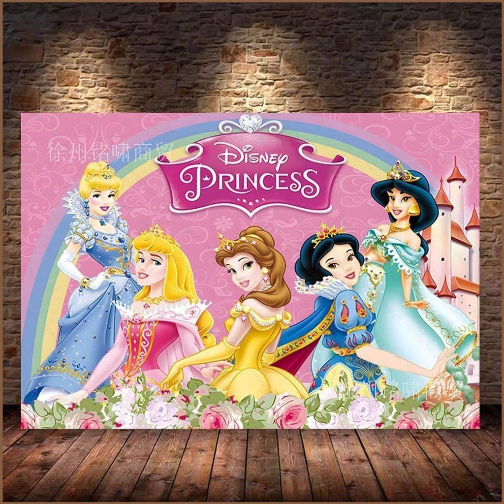 sy Snow White Theme Cartoon Celebrate Party Photo Photography Backdrop ...