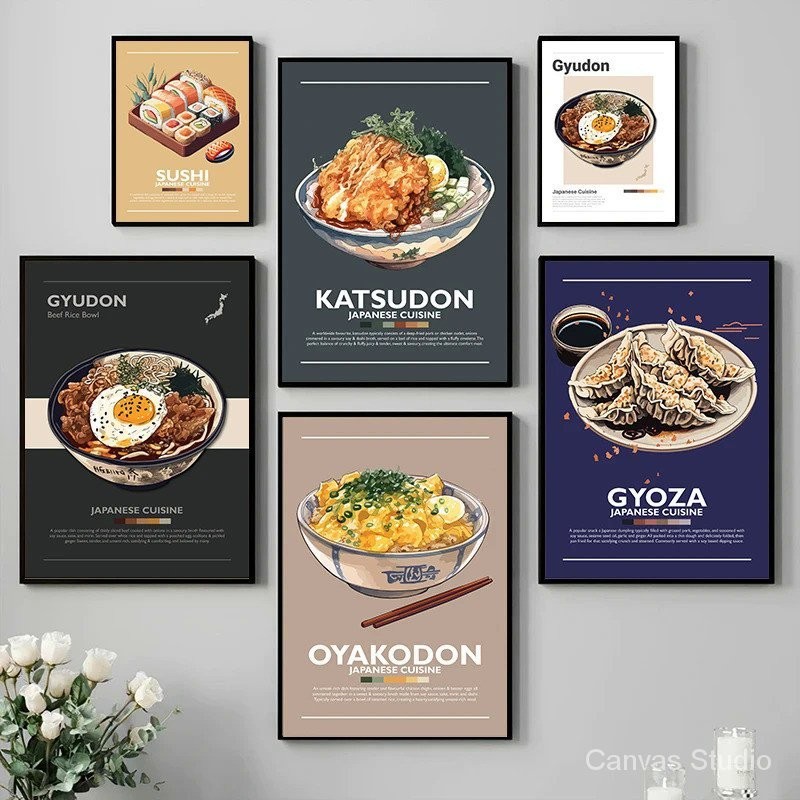 Japanese Food Poster Donburi Oyakodon Ramen Fried Chicken Yakitori ...
