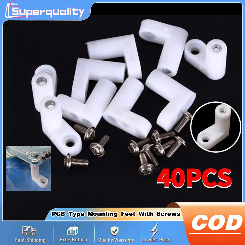 40Pcs/Set L Type PCB Mounting Feet with Screw for Arcade JAMMA MAME ...