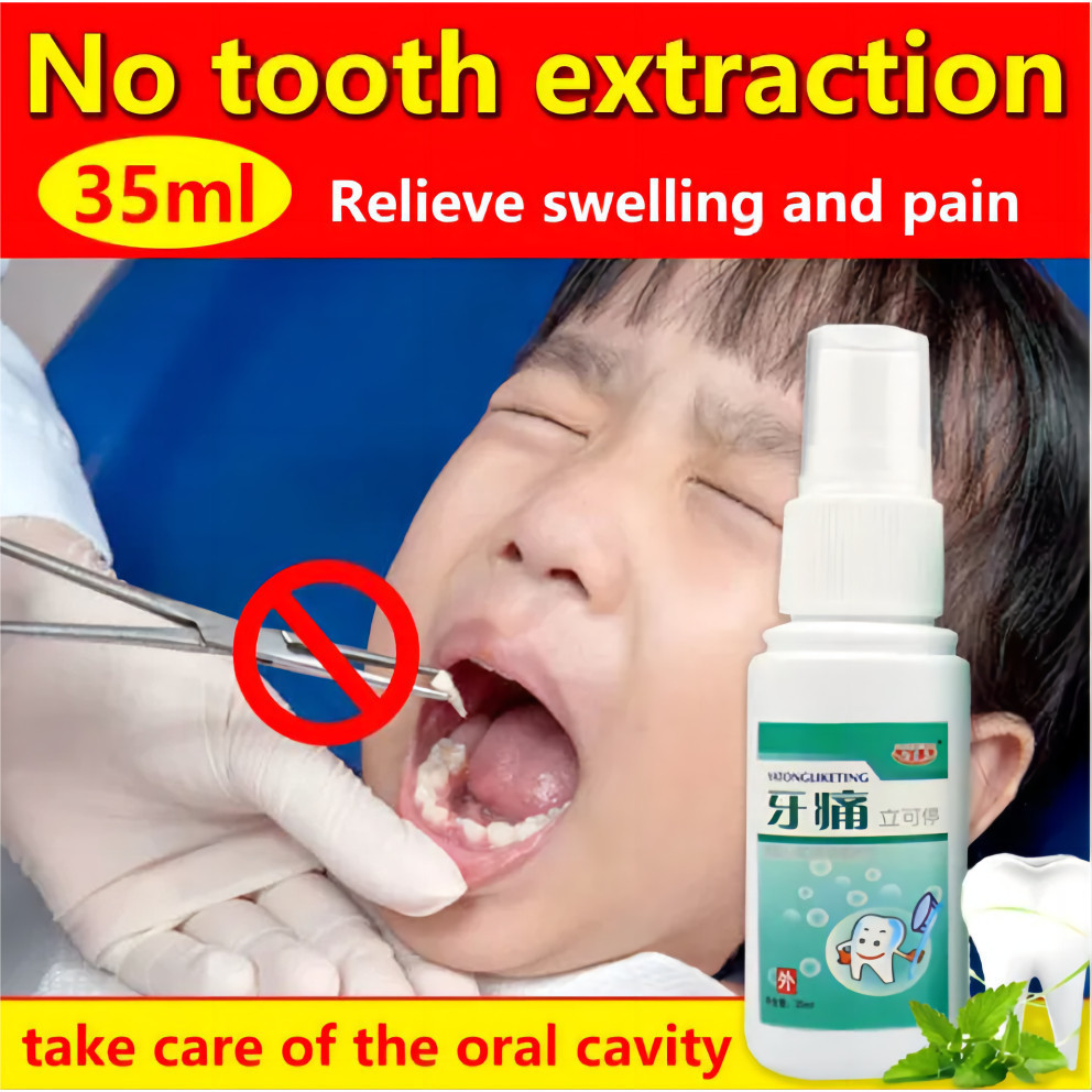 100% effective Toothache Spray 35ml Pain Relief Plant Extracts Hormone ...