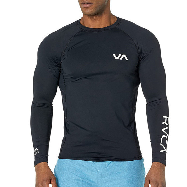RVCA Men'S Surfing Rash Guards Long Sleeve Surfing Shirts Sunscreen ...