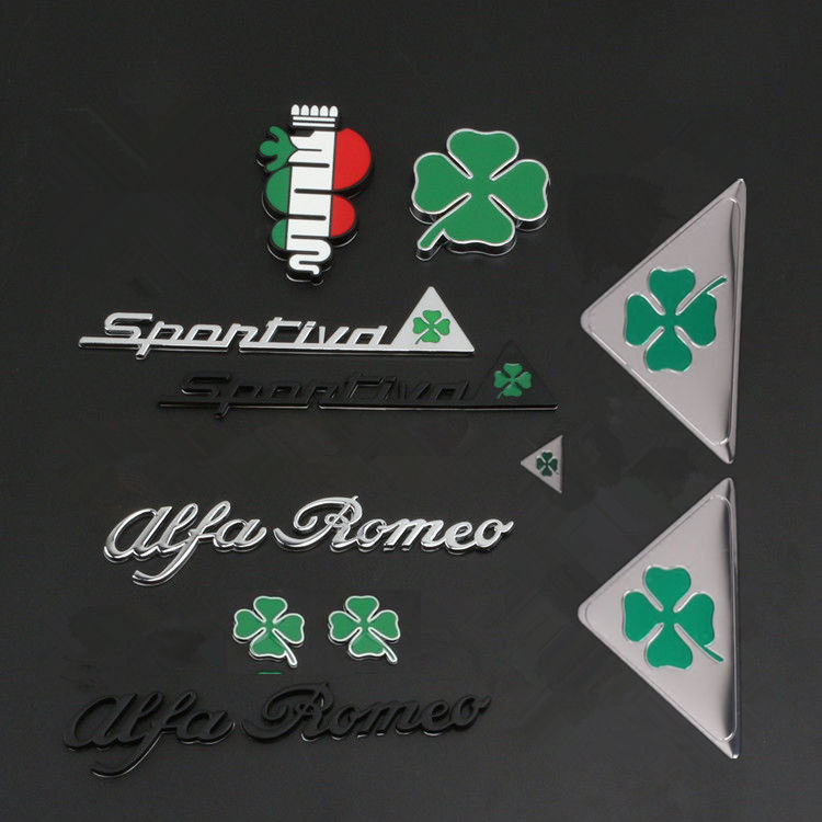 Yixi Car Metal Lucky Guardian Four-leaf Clover Car Logo Side Logo Alpha ...