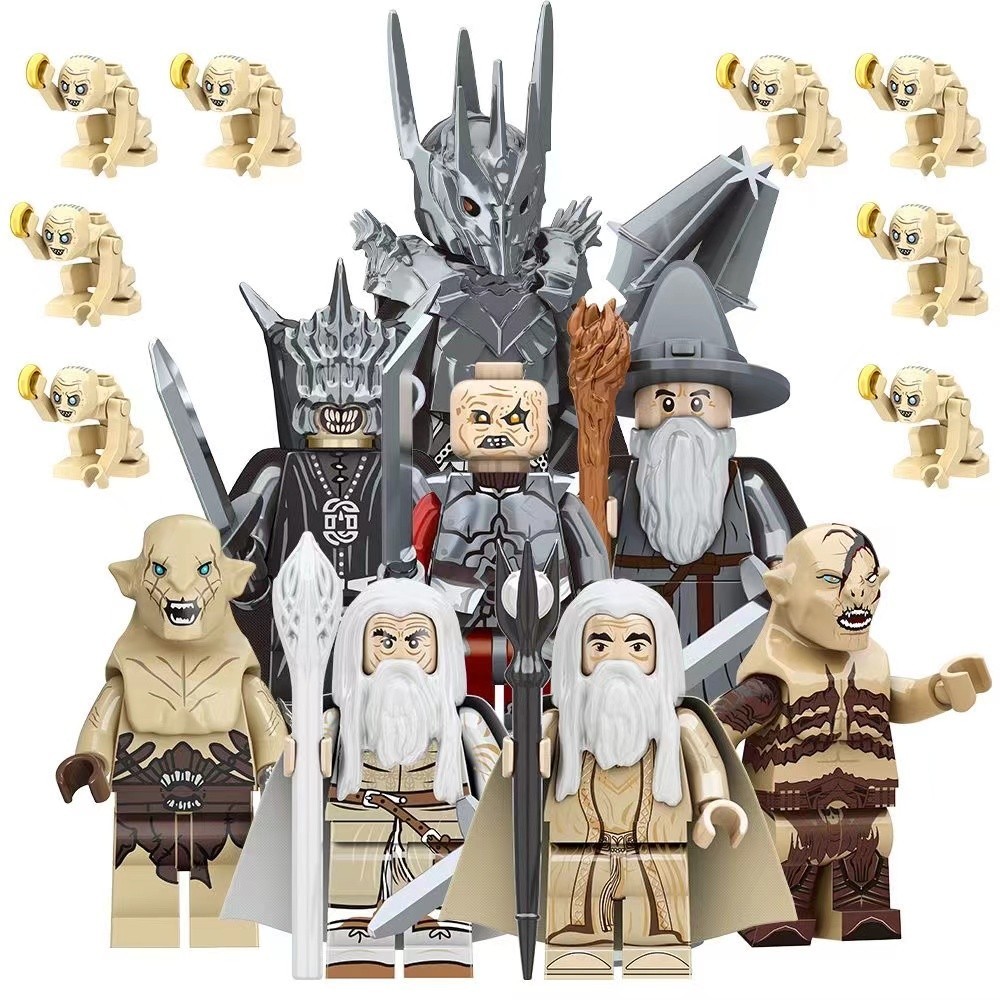 The Lord of the Rings Action Figures Gothmog Mouth of Sauron Bolg Azog Gandalf Saruman Building ...