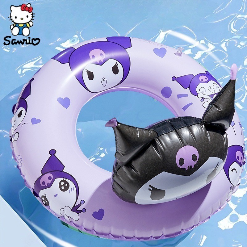 Kawaii Kuromi Swimming Ring Cartoon Cute Anti-rollover Kids Armpit Life ...