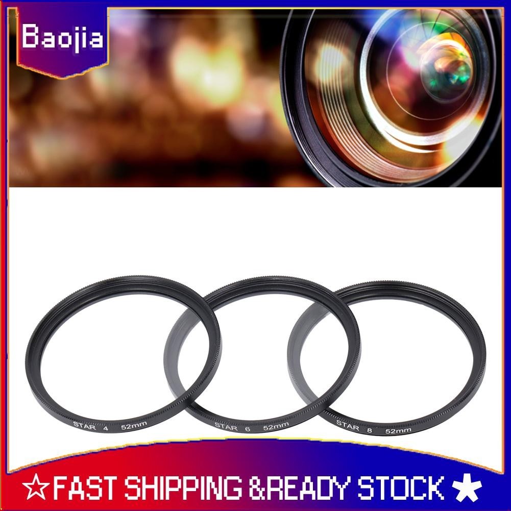 Baojia Star Filter Set 52mm Starburst Effect Anti Glare Coating Optical ...