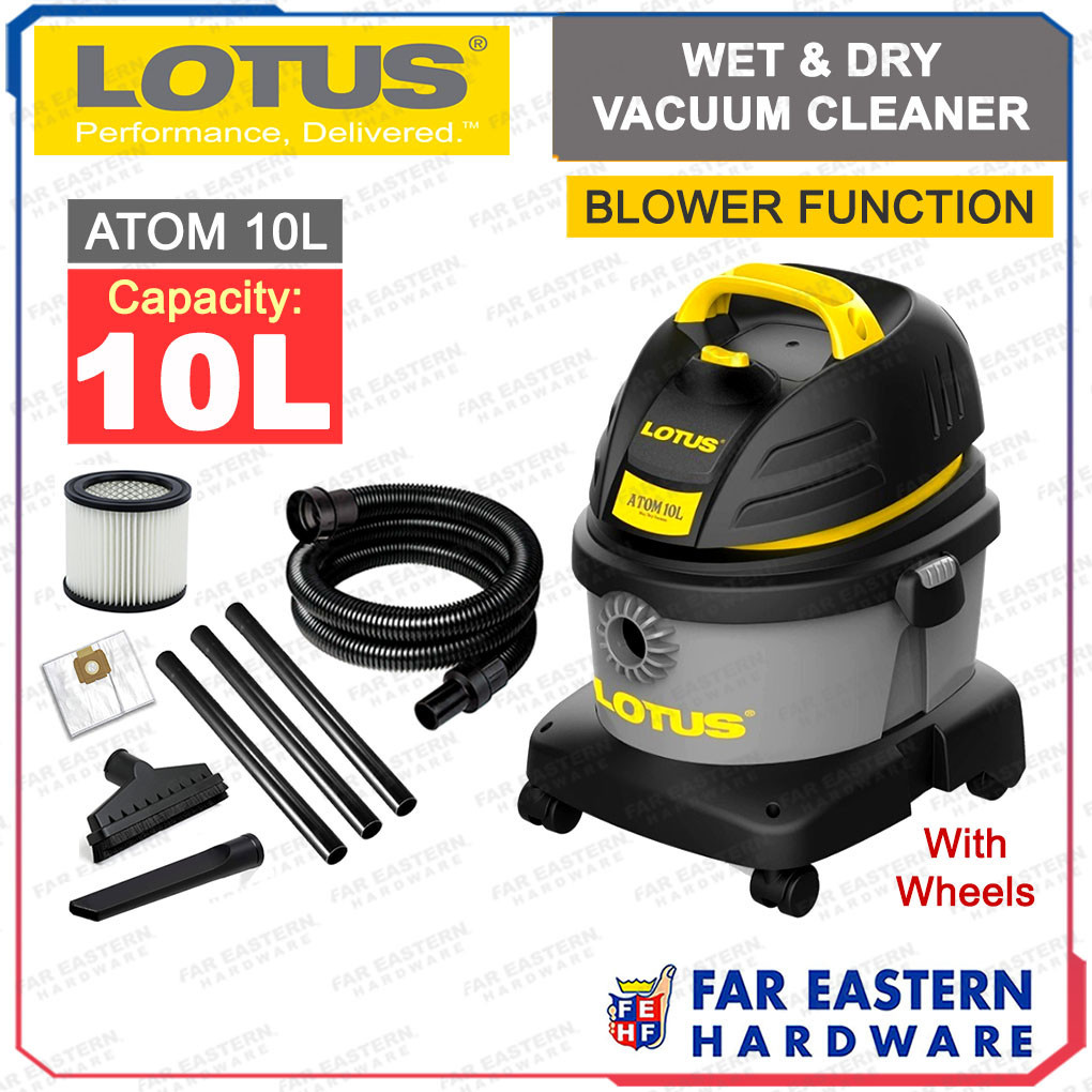 LOTUS Vacuum Cleaner Wet/Dry ATOM 10L with Blower & Wheels LTVAC ...