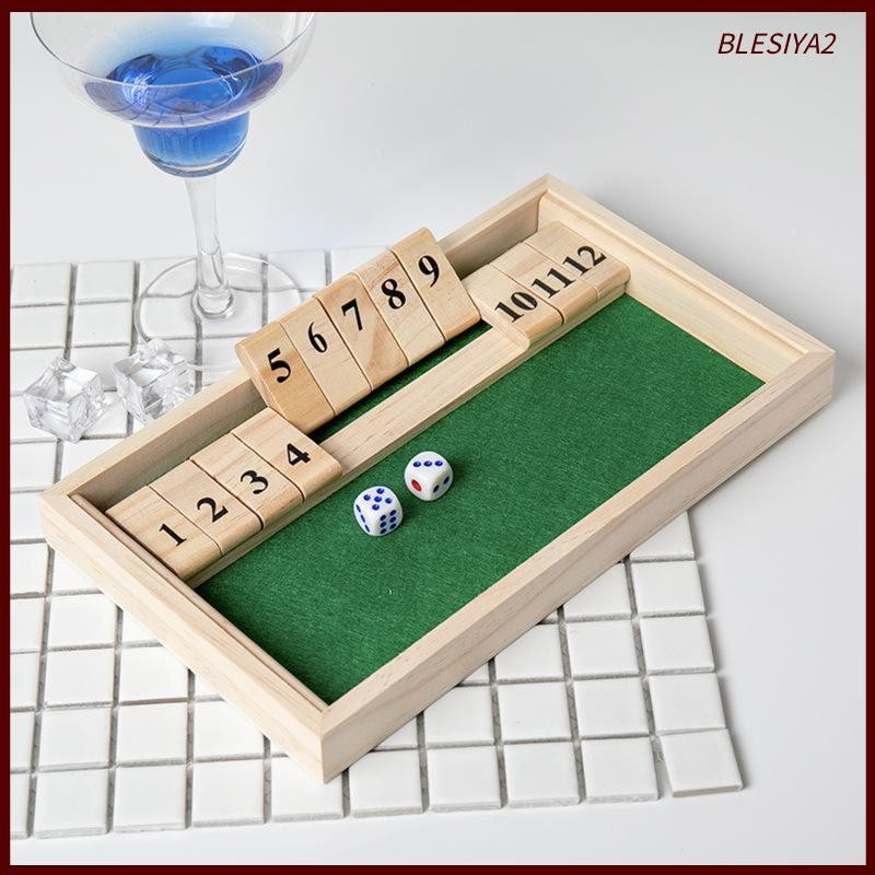 [Blesiya2] Shut the Box Wooden 1- Pub Bar Board Game Toy Set Tabletop ...
